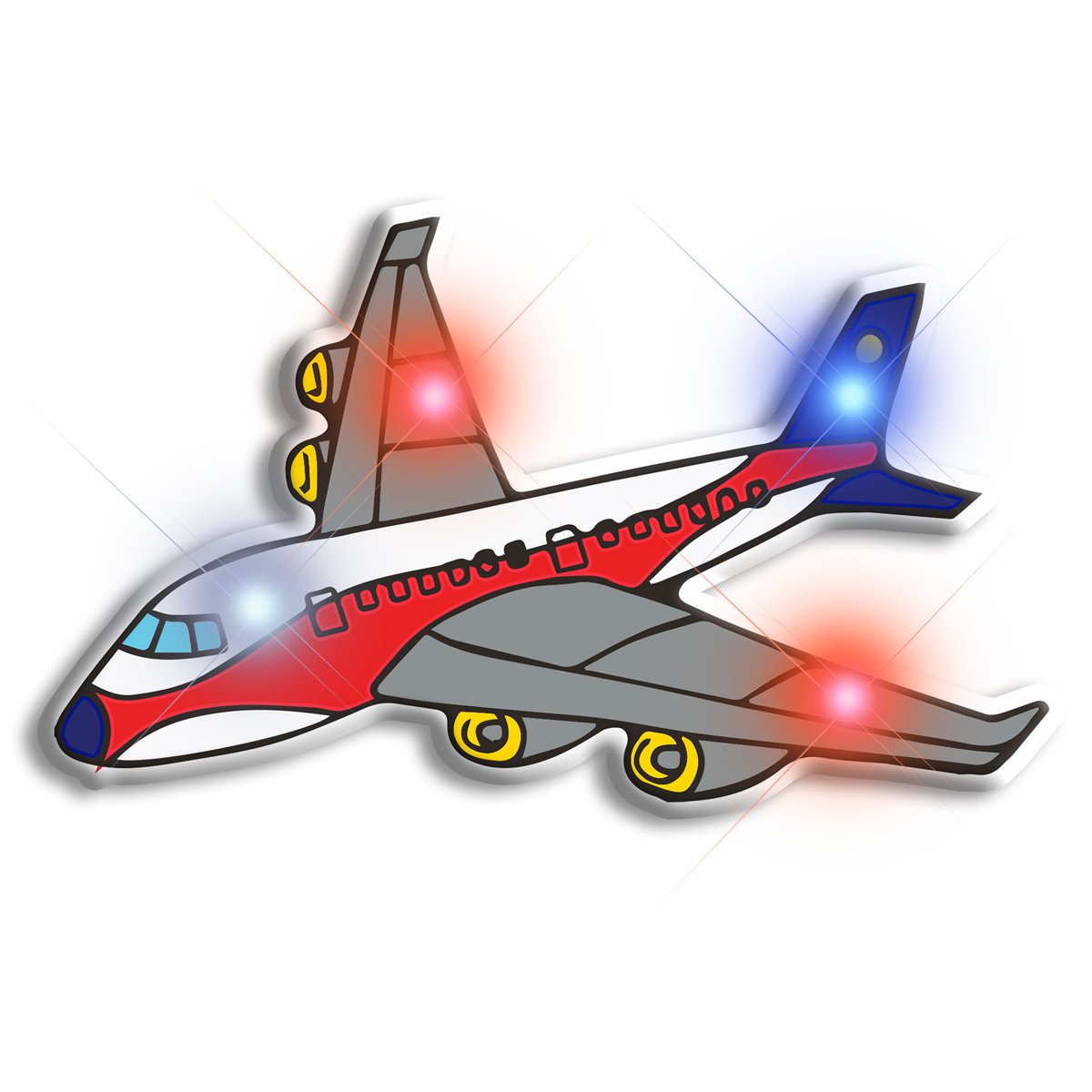 Blinkee APFBLLPOK Airplane Flashing Body Light Lapel Pins - Walmart.com