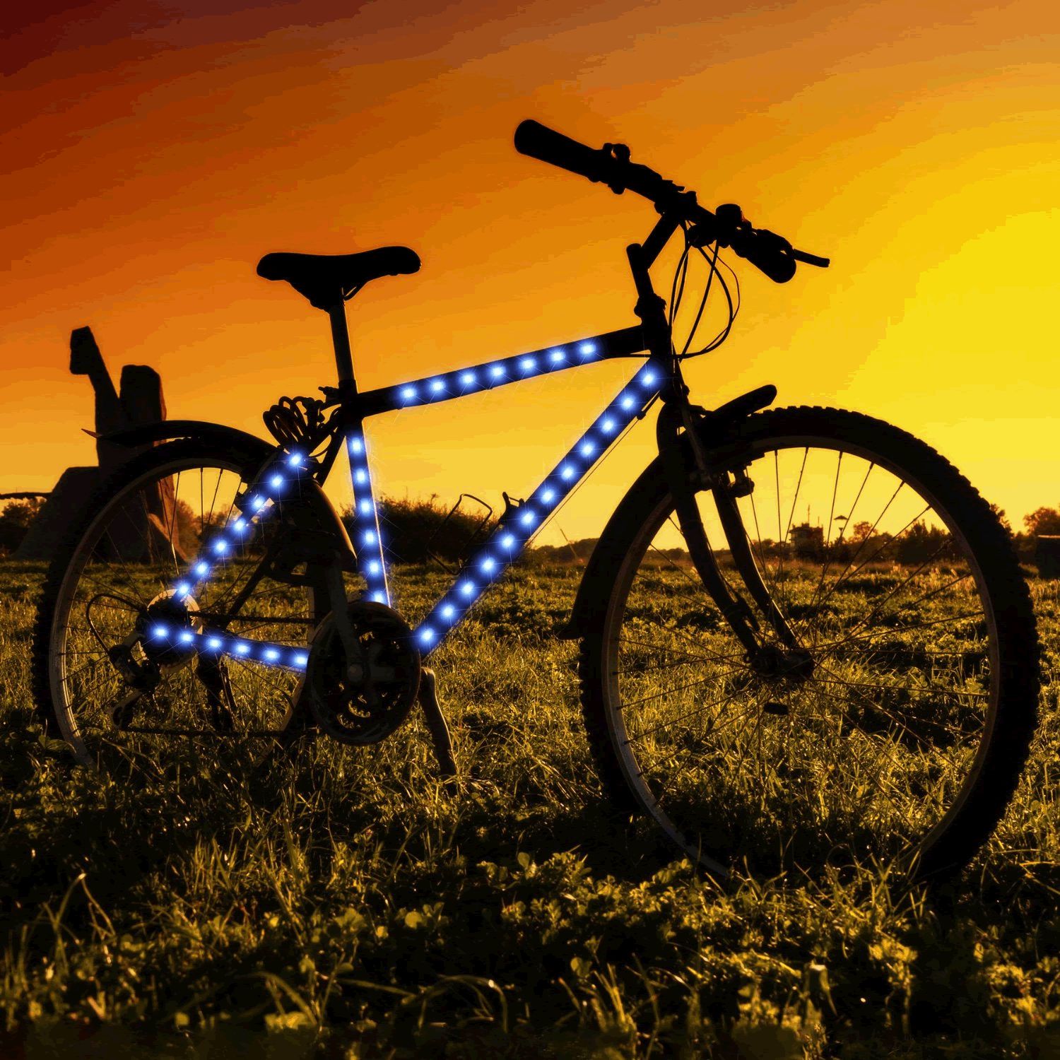 Bike Frame LED Strip Tape Blue - Walmart.com