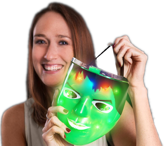 Blinkee Hulking Superhero Green Light Up Mask - Green - Walmart.com