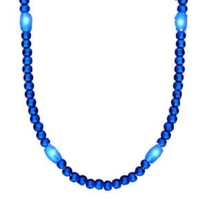 LED Necklace with Blue Beads | Best Glowing Party Supplies