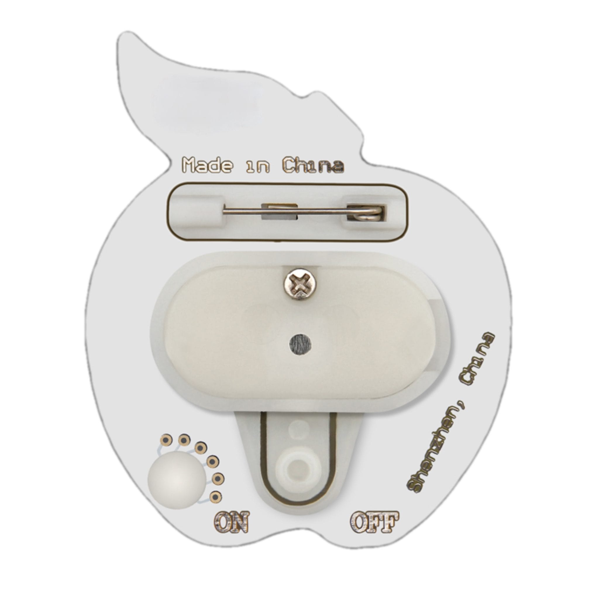 Flashing Lapel Pins - Light Up Apple Pin | Blinkee.com