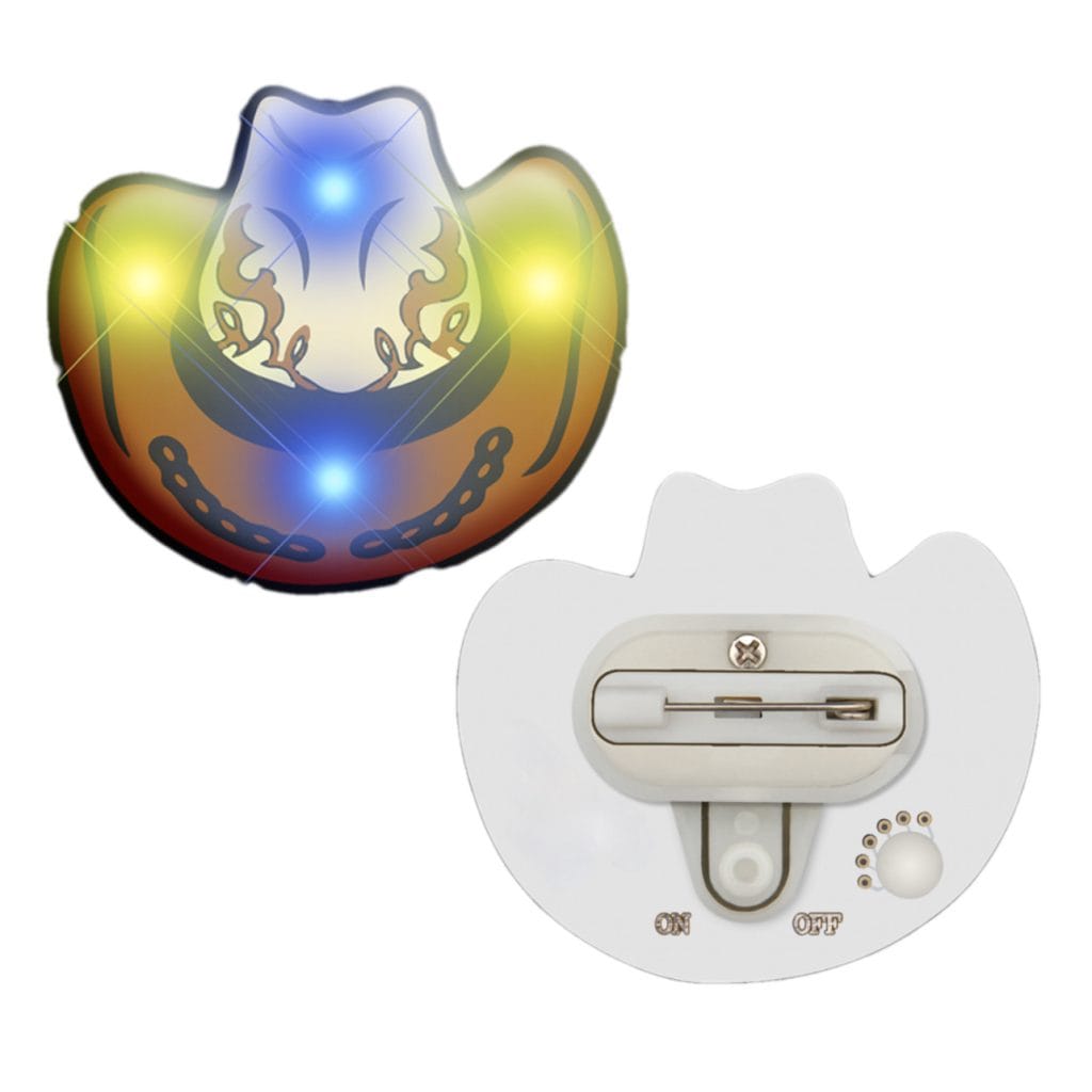 Light Up Your Look: Cowboy Hat Flashing Lapel Pins