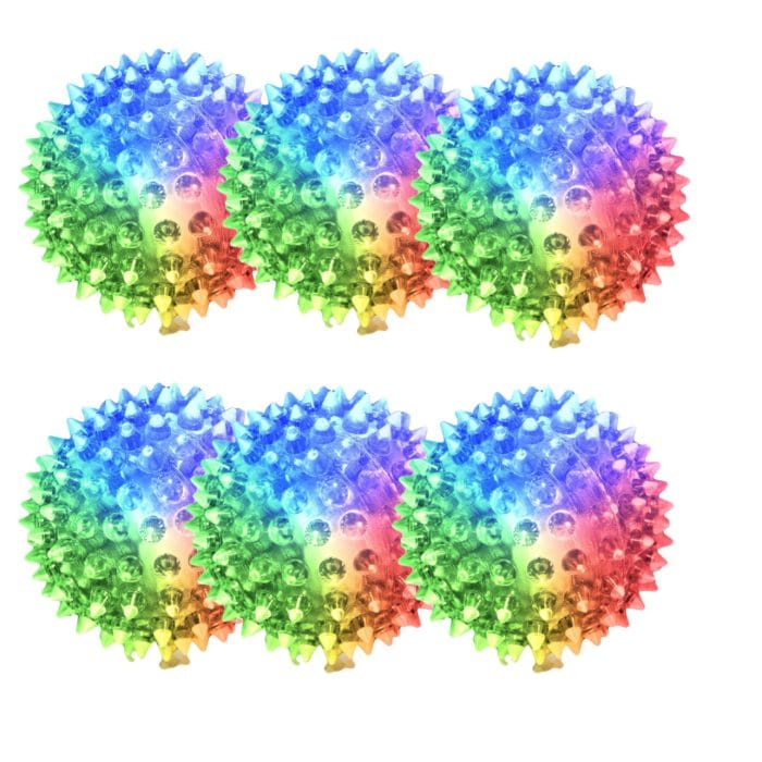 LED Soft Spike Air Bounce Ball Pack of 6