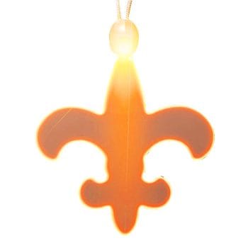 LED Acrylic Fleur De Lis Necklace Amber – Magic Matt's Brilliant Blinkees