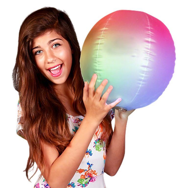 Light Up Beach Ball - 11-Inch LED Fun!
