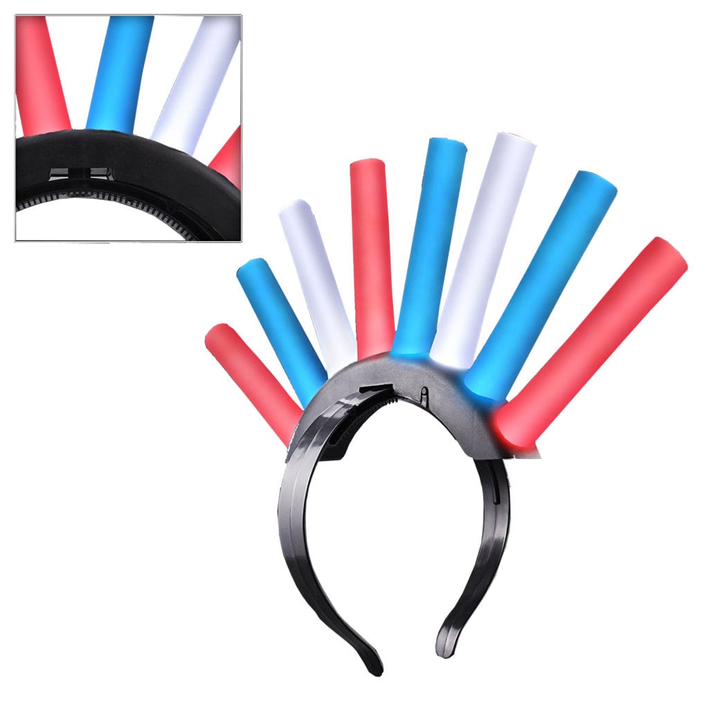 LED Foam Stick Mohawk Red White Blue – Magic Matt's Brilliant Blinkees