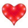Red Heart Flashing Battery Operated Body Light Lapel Pins