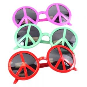 Peace Sign LED Sunglasses Assorted | Best Glowing Party Supplies