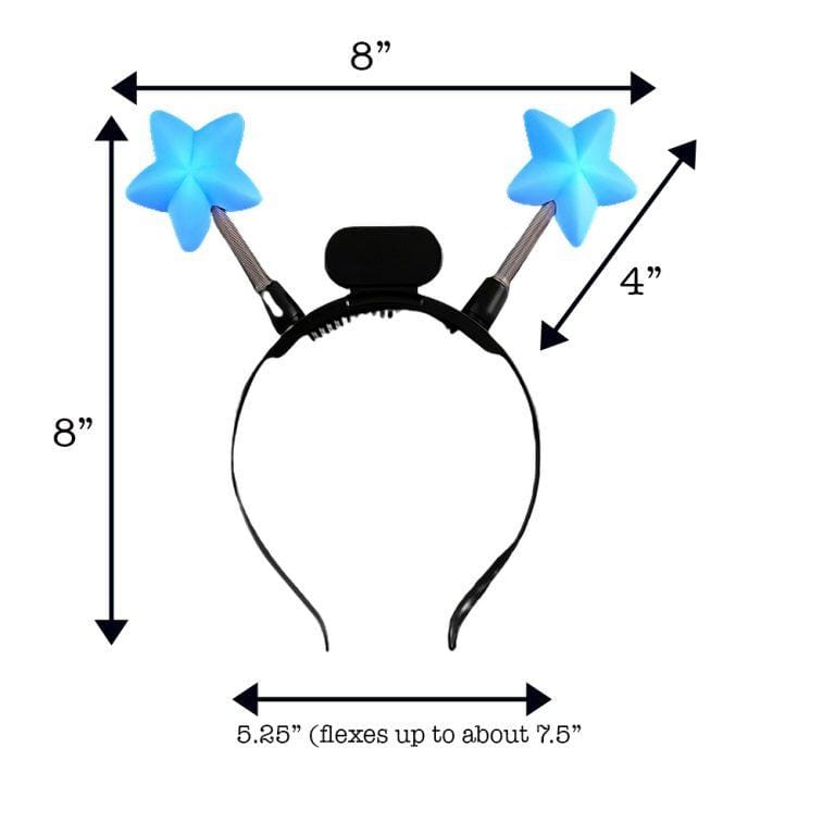 Light Up Blue Star Head Boppers | Best Glowing Party Supplies
