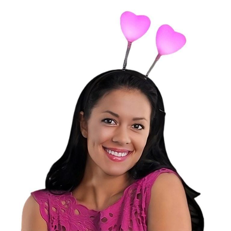 Flashing Pink Heart Head Boppers – Magic Matt's Brilliant Blinkees