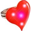Funky Heart Ring Flashing Body Light Lapel Pins | Best Glowing Party ...
