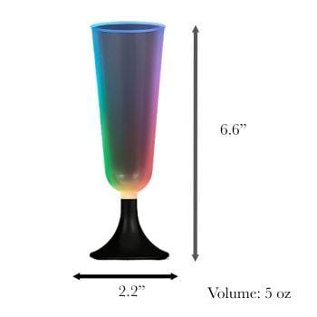 Mini LED Champagne Glass with Black Base