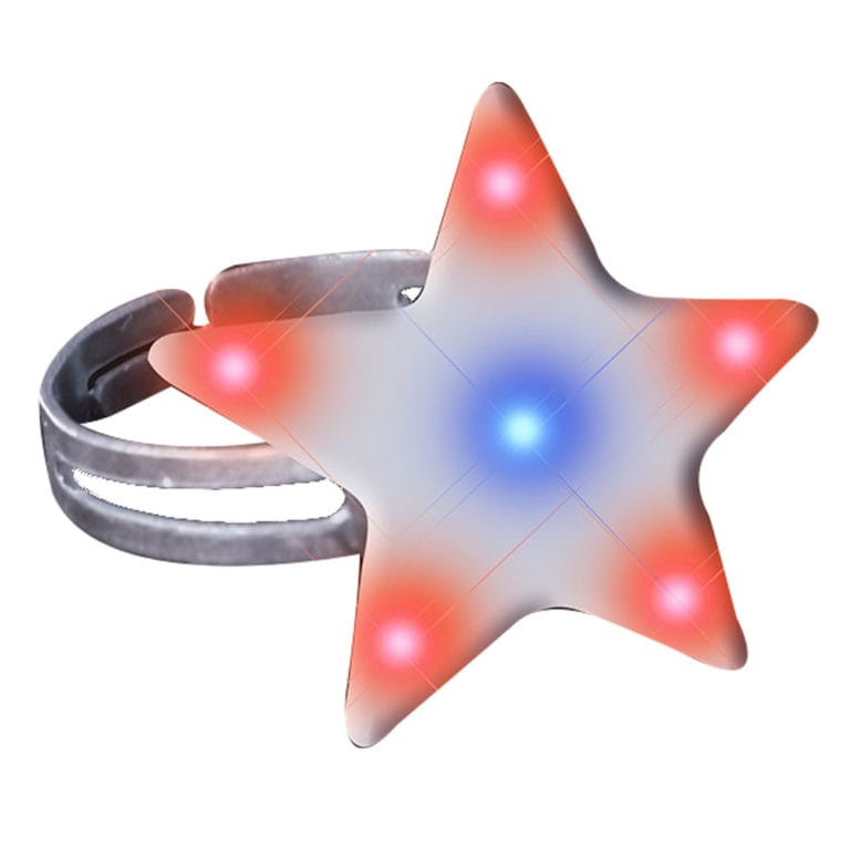 Star Light Up Ring Flashing Body Light Lapel Pins | Best Glowing Party ...