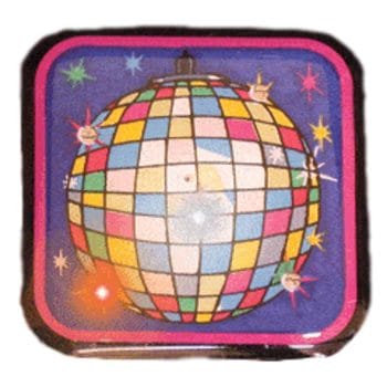 Disco Ball Flashing Body Light Lapel Pins | Best Glowing Party Supplies