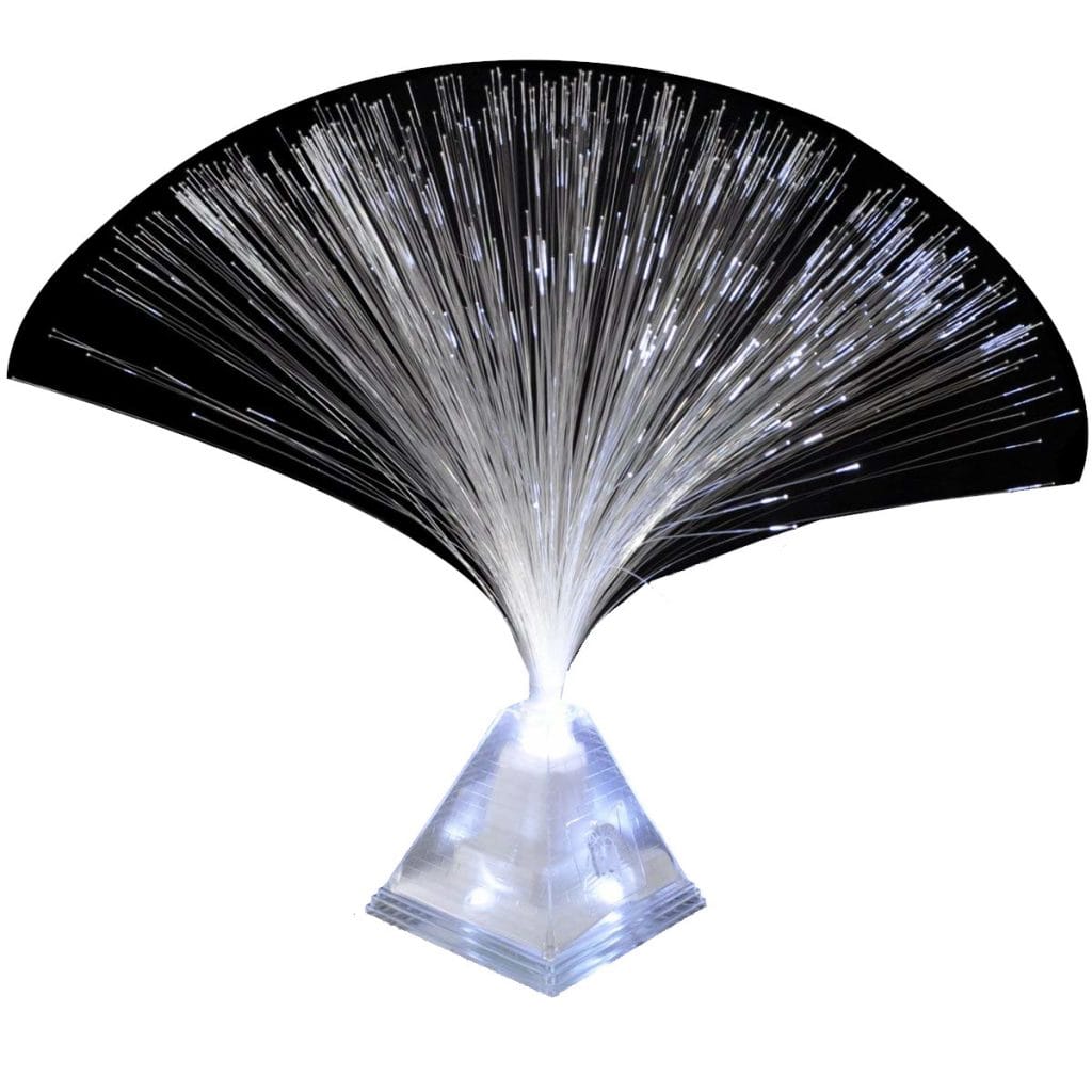 Fiber Optic Pyramid Centerpiece White | Best Glowing Party Supplies