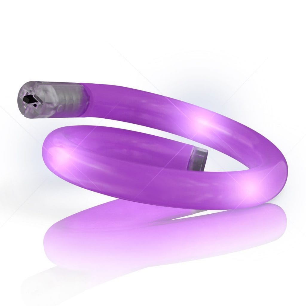 Light Up Tube Bracelet in Purple: Perfect for Parties