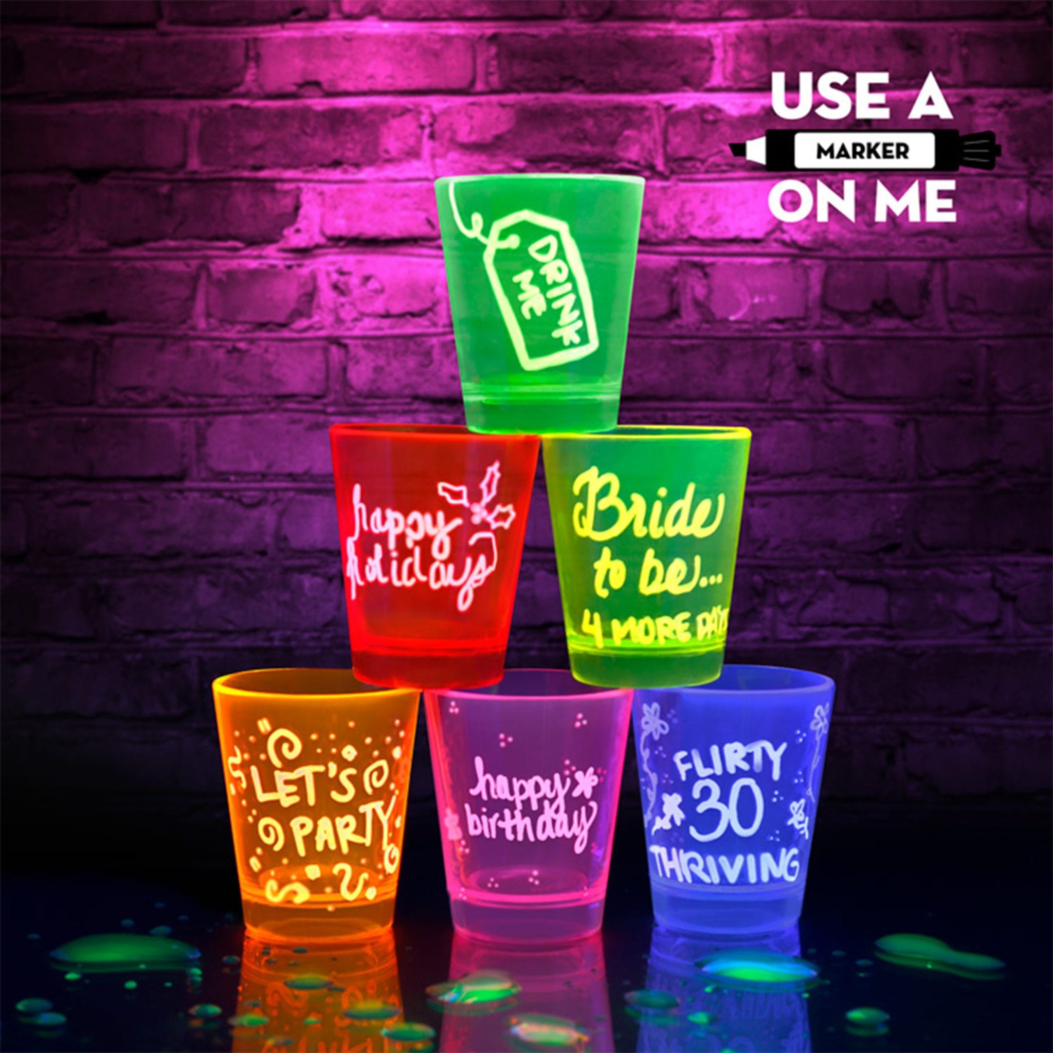 Glow In The Dark Shot Glass Blue