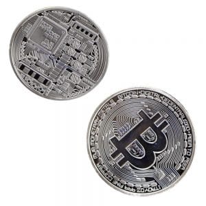Silver Plated Collectible Bitcoin Coin Physical Art Collection Gift ...