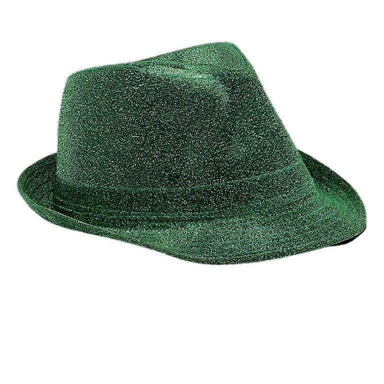 Non Light Up Soft Green Fedora with Glittery Finish