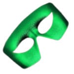 Unlit Green Mask For Mardi Gras Fun