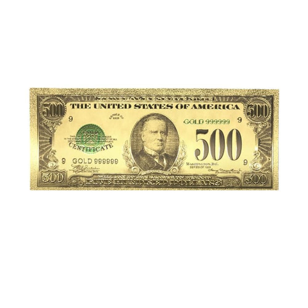 500 Dollar American Dollar Bill 24k Gold Plated Art Collectibles Fake ...