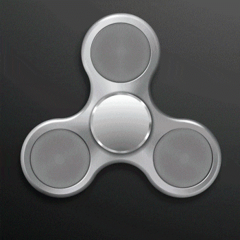 Silver Metallic LED EDC Fidget Spinner • Magic Matt's Brilliant Blinkys