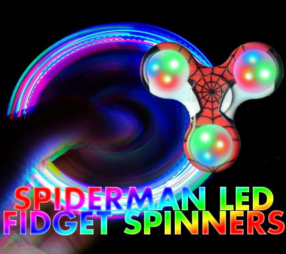 Light Up Pad Spider Fidget Finger Spinner | Best Glowing Party Supplies