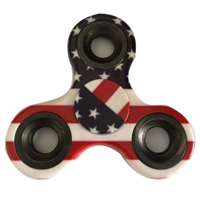 USA Flag Stars and Stripes EDC Fidget Spinner | Best Glowing Party Supplies
