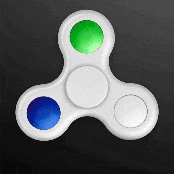 White Spin Activated LED Light Up EDC Fidget Spinner • Magic Matt's ...