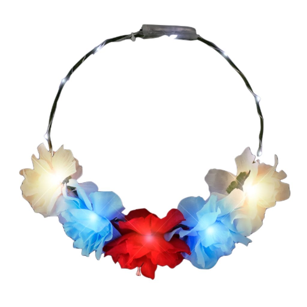 4th of July Light Up Flower Crown | Blinkee.com