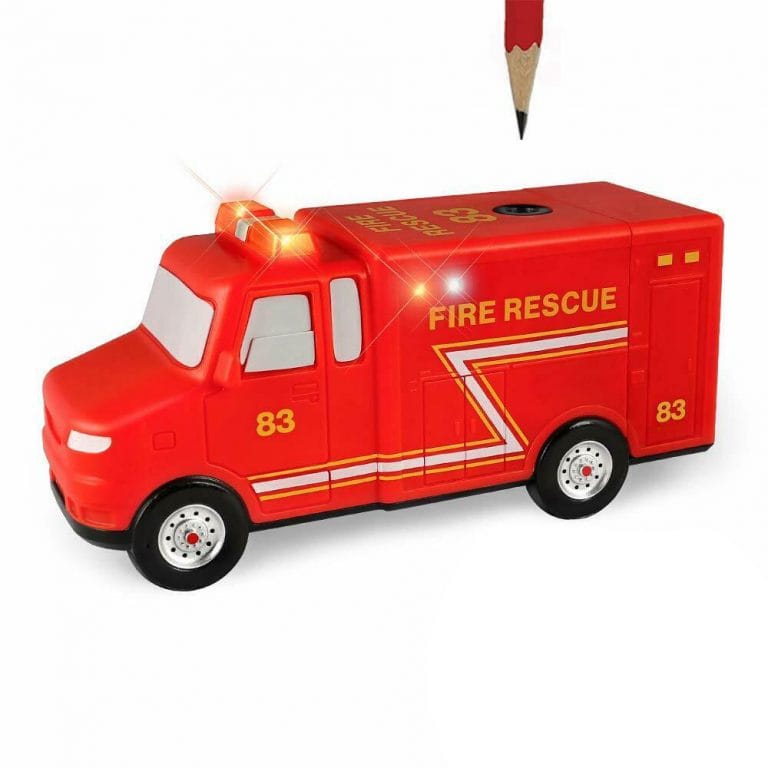 LED Fire Rescue Truck Electric Pencil Sharpener | Best Glowing Party ...