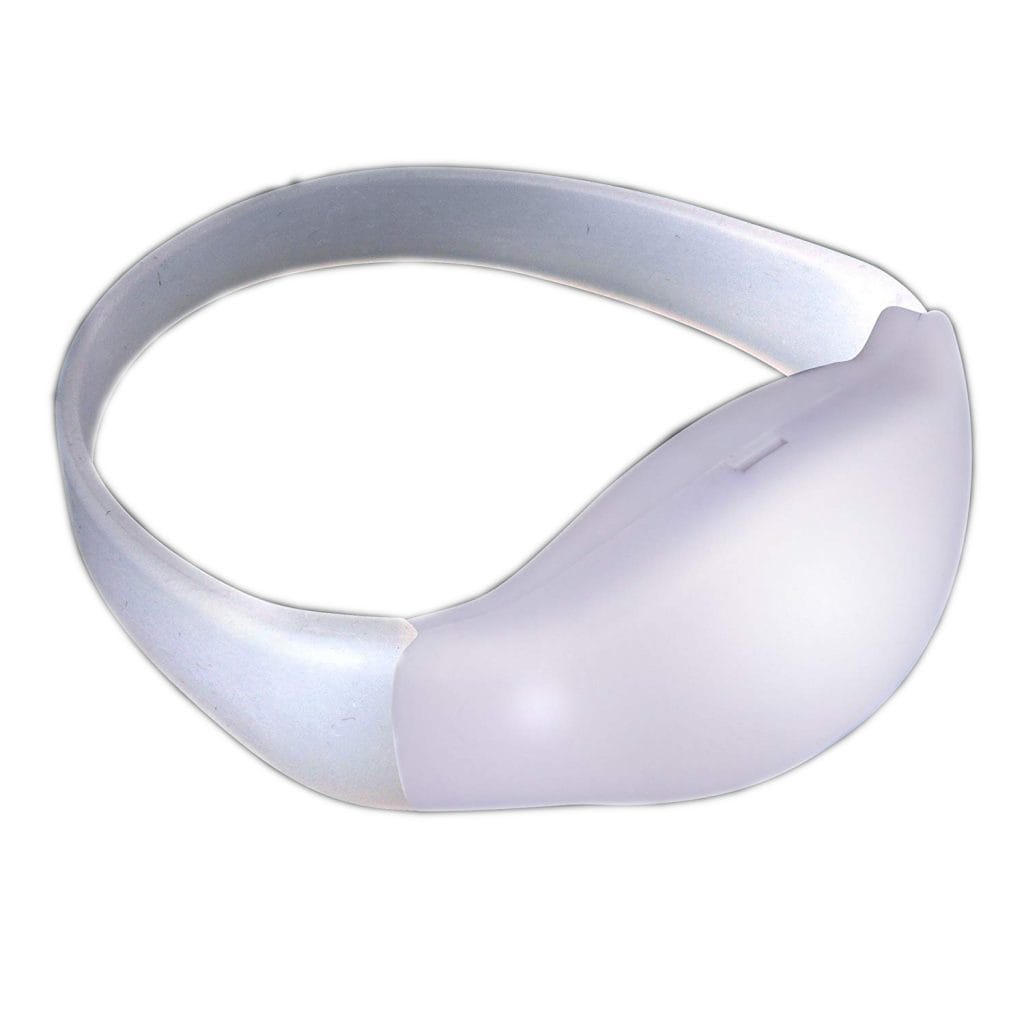 Motion Activated White LED Bracelet | Best Glowing Party Supplies