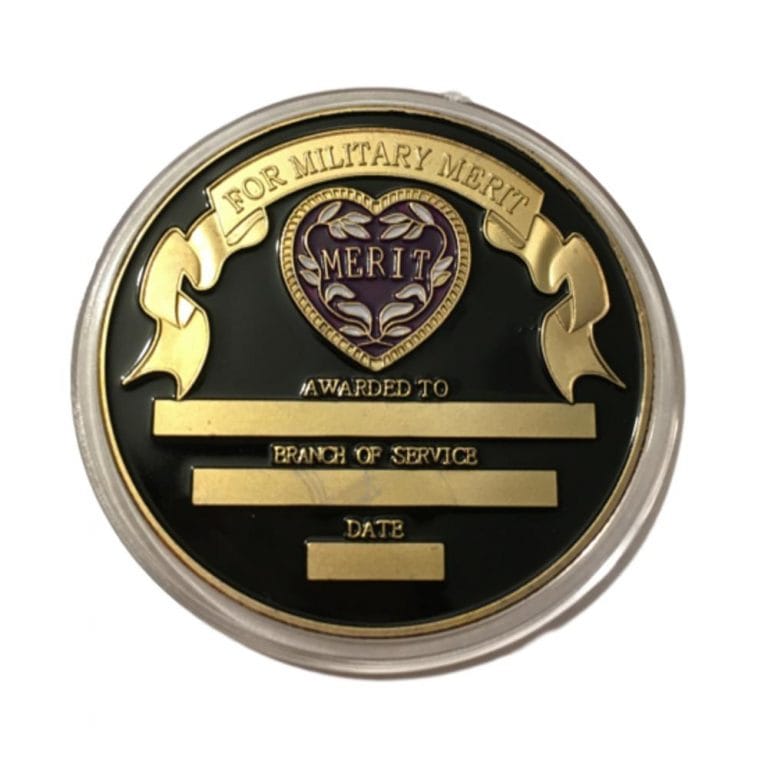 Purple Heart Military Merit Division Challenge Coin – Magic Matt's ...