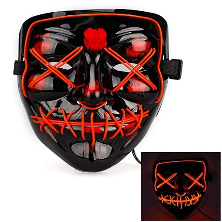 Rave EL Wire Halloween Party Mask Assorted Colors 1 Piece | Best ...