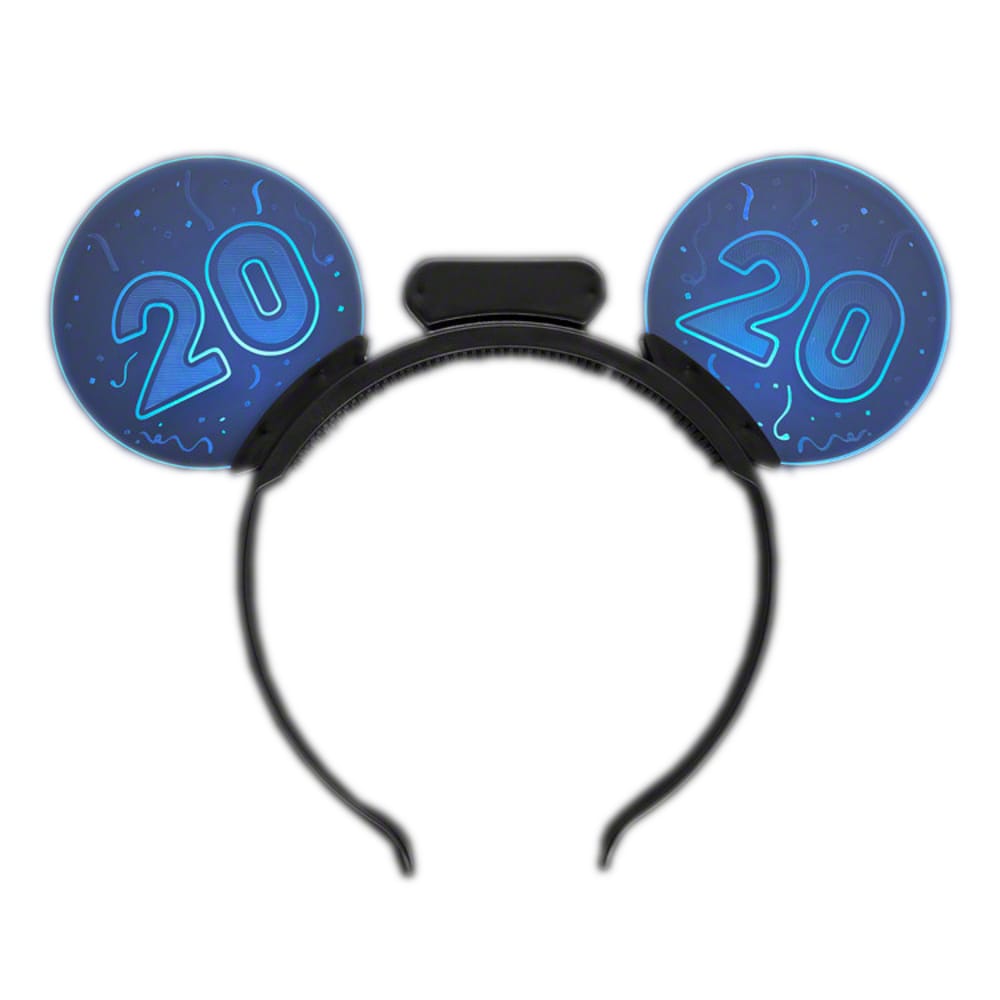 Light Up 20 Birthday Mouse Ears Headband | Best Glowing Party Supplies