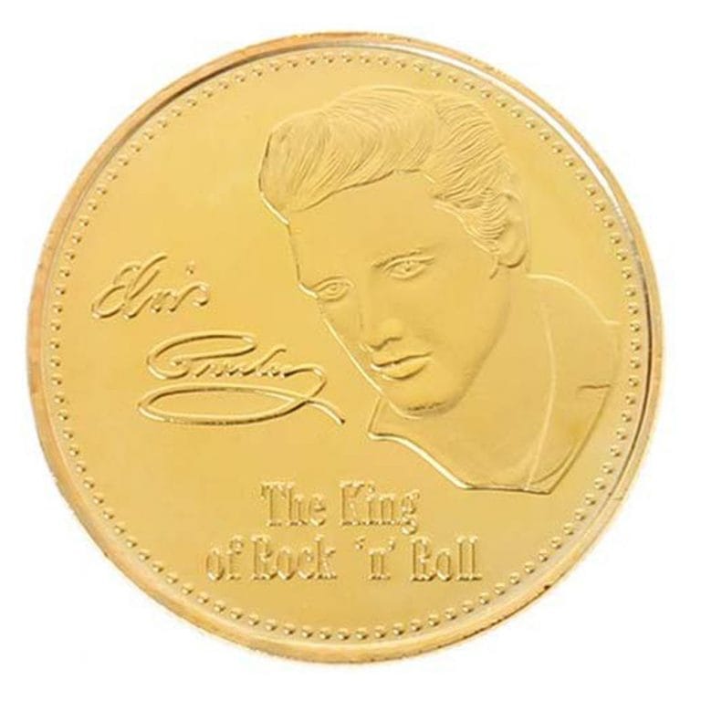 Elvis Presley Commemorative Souvenir Gold Coin | Best Glowing Party ...