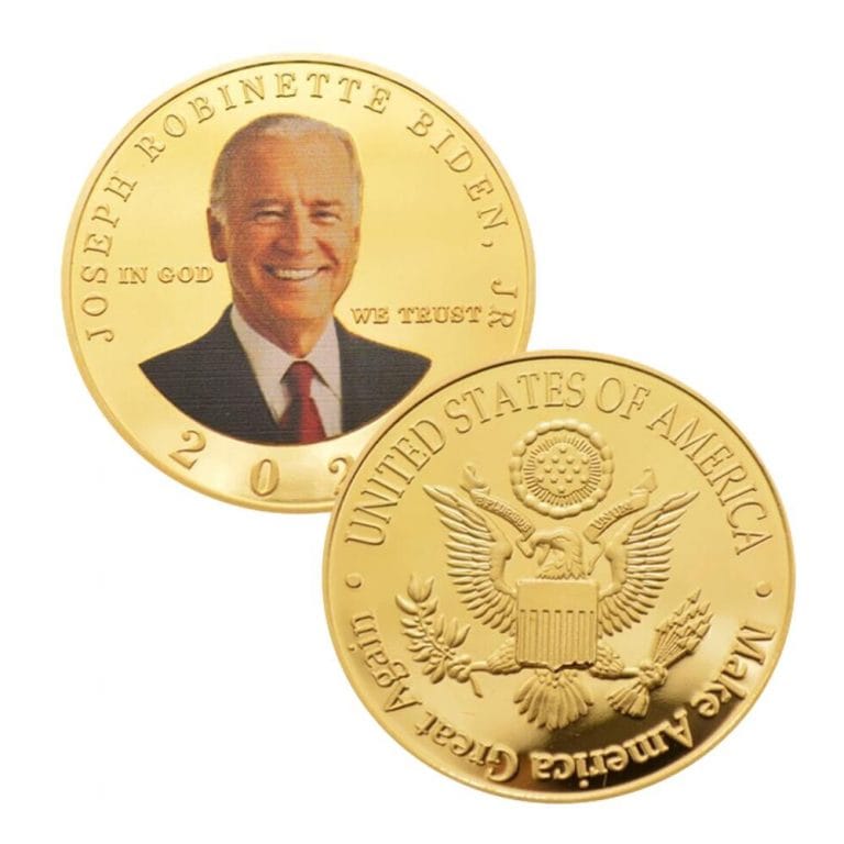 USA 2020 President Joe Biden Gold Plated Collectors Commemorative Coin ...
