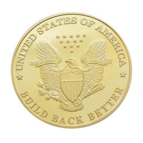 46th US President Joe Biden on USA Flag Commemorative Gold Plated Coin ...