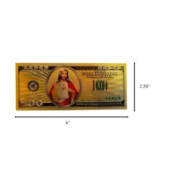 Jesus Christ Image in One Hundred Dollars 24k Gold Plated Bill ...