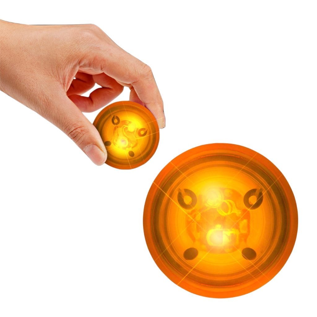 LED Impact Activated Bouncy Ball Orange