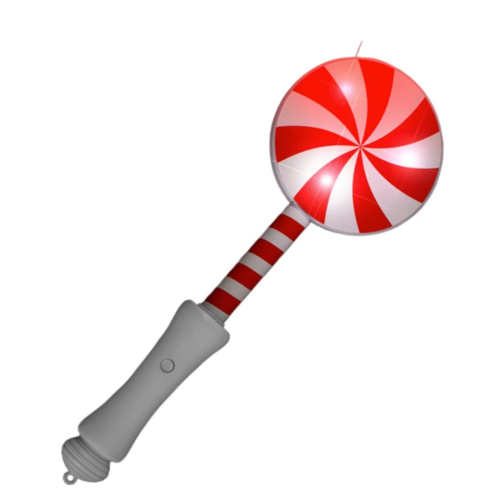 Light Up Peppermint Candy Cane Lollipop Wand
