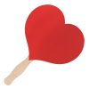 Heart Shaped Non Light Up Red Hand Fan | Best Glowing Party Supplies