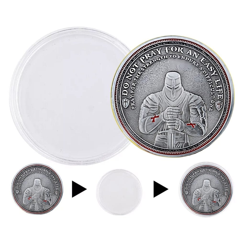 Knights Templar Shield Coin – Commemorative Religious Token