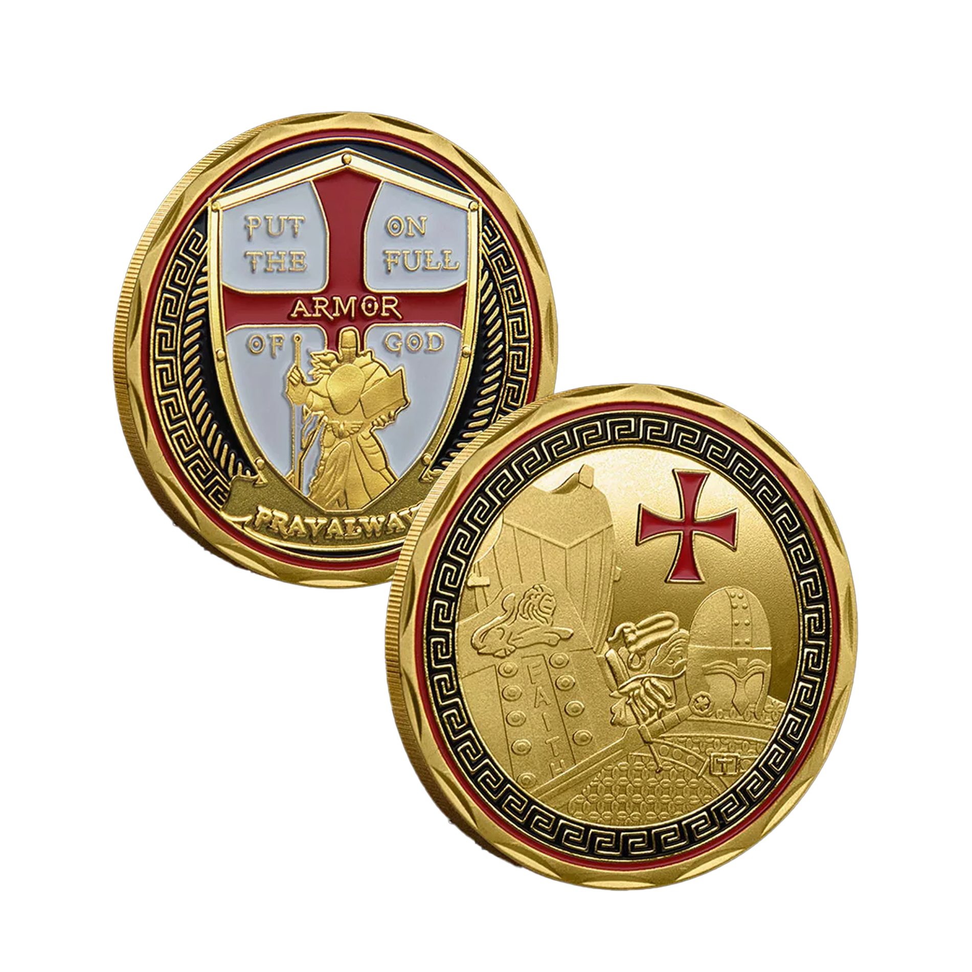 Warrior Edition Put on the Whole Armor of God Christian God Plated Coin